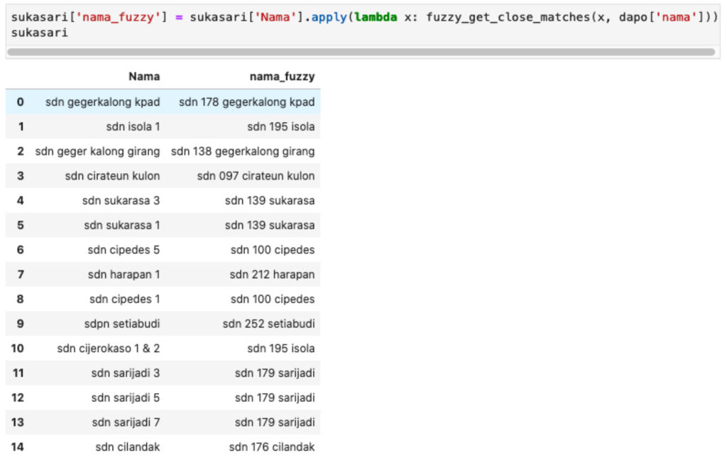 Pandas - Fuzzy Matching - Basang Data